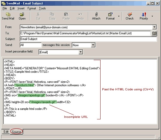 When Sending Out HTML Messages Using Mail Communicator The Images Do 